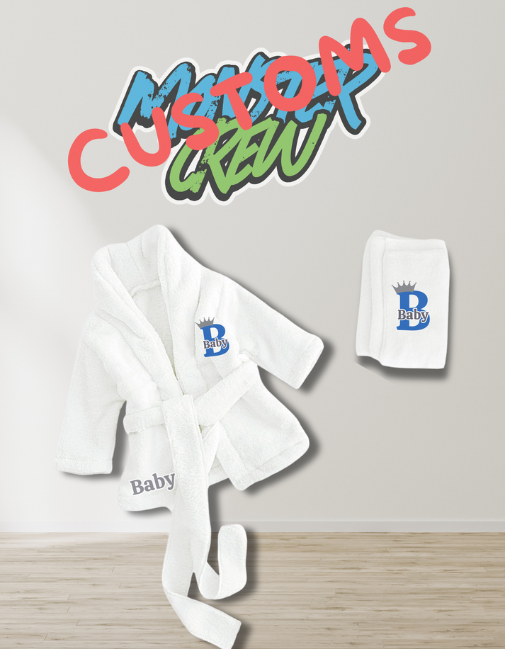 Royalty Monogram Bath Robe – Monster Crew Customs