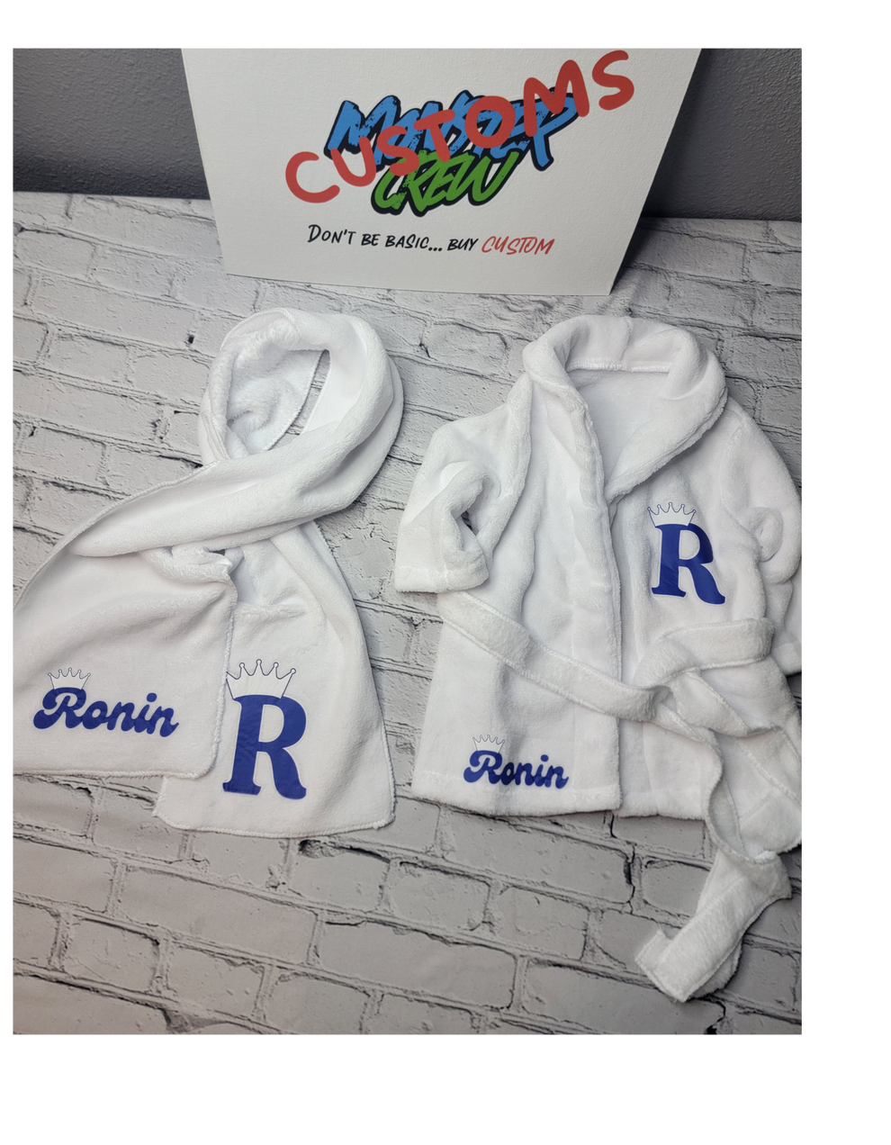 Royalty Monogram Bath Robe – Monster Crew Customs